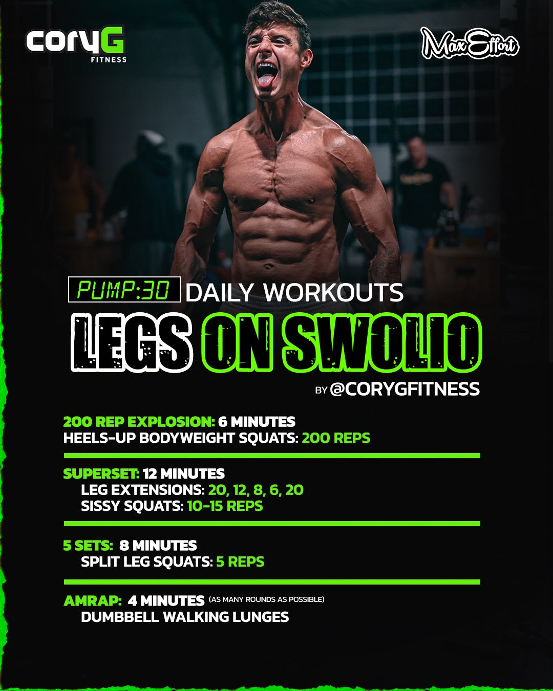 Leg Day in 30 Minutes | MAX EFFORT MUSCLE SUPERSETS – Max Effort Muscle